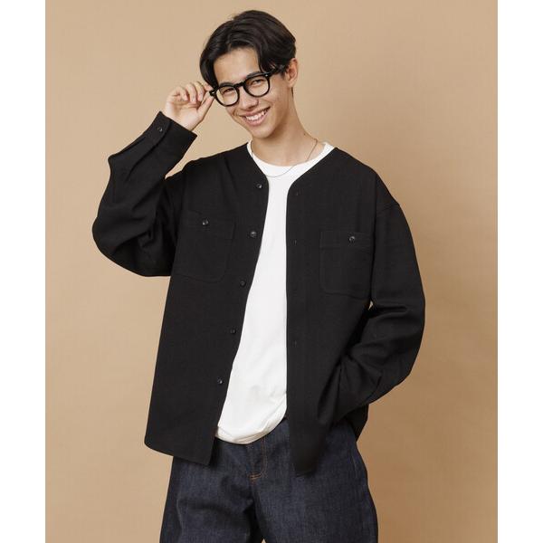 『セール実施中』ZOZO問い合わせ番号:98337081ショップ:FREAK'S STORE，フリークスストアブランド:FREAK'S STORE，フリークスストア商品名:LANATEC WOOLY リラックスフィット ノーカラーシャツ /...