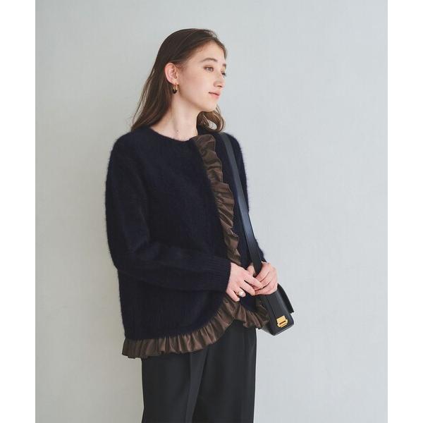 『セール実施中』ZOZO問い合わせ番号:98338166ショップ:UNITED ARROWS，ユナイテッドアローズブランド:UNITED ARROWS，ユナイテッドアローズ商品名:フォックスカシミヤ フリルコンビ カーディガンカテゴリ:トッ...