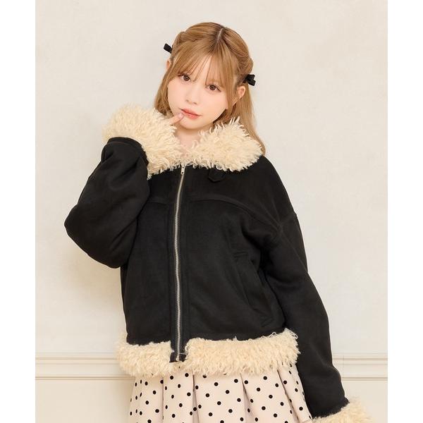 『タイムセール実施中』ZOZO問い合わせ番号:98338778ショップ:apres jour，アプレジュールブランド:apres jour，アプレジュール商品名:フェイクムートンジャケットカテゴリ:ジャケット/アウター>ムートンコート...