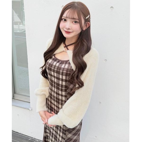 『セール実施中』ZOZO問い合わせ番号:98338857ショップ:one way，ワンウェイブランド:NOMAE，ノーマエ商品名:シャギーボレロロングチェックワンピースカテゴリ:ワンピース/ドレス>ワンピースブランド品番:585702...