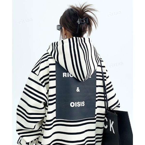 ZOZO問い合わせ番号:98339293ショップ:Dalfwin，ダールフィンブランド:Dalfwin，ダールフィン商品名:韓国ファッション バックロゴボーダー柄ダブルジップスウェットパーカーカテゴリ:トップス>パーカーブランド品番:...