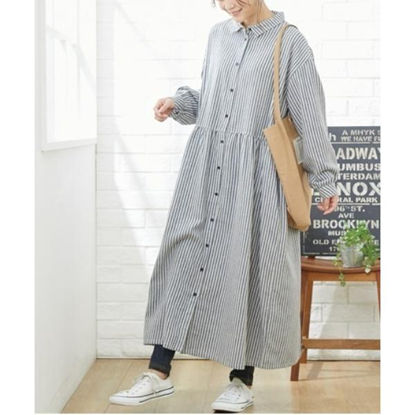 ZOZO問い合わせ番号:98339598ショップ:nissen，ニッセンブランド:QUNTSTYLE，キュントスタイル商品名:【マタニティウェア・授乳服】ビエラ起毛　前開きウエストギャザーシャツワンピース（産前・産後）カテゴリ:ママ＆ベビー...