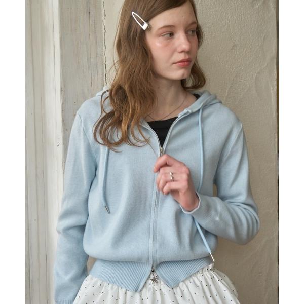 ZOZO問い合わせ番号:98340172ショップ:Auntie Rosa，アンティローザブランド:Birthday room，バースデイルーム商品名:スターダブルジップニットパーカー/Star double zip knit hoodieカ...