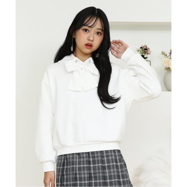 『タイムセール実施中』ZOZO問い合わせ番号:98340315ショップ:BABYDOLL，ベビードールブランド:PINKHUNT，ピンクハント商品名:PINKHUNT ピンクハント ビッグサテンリボンパーカー 0966Kカテゴリ:トップス&...