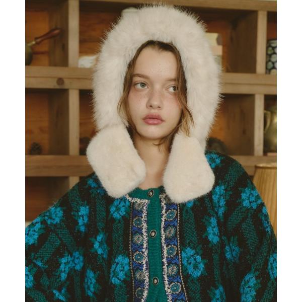 『タイムセール実施中』ZOZO問い合わせ番号:98340320ショップ:YARD PLUS/AUNT MARIE'S，ヤードプリュス/アントマリーズブランド:Unitage，ユニテージ商品名:ファーフードウォーマーカテゴリ:帽子>ニッ...