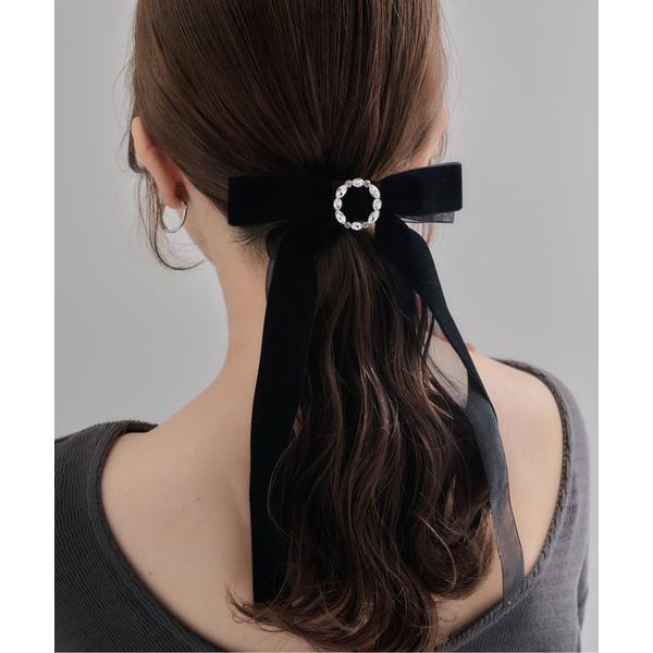 『タイムセール実施中』ZOZO問い合わせ番号:98340698ショップ:FRP，エフアールピーブランド:dee doo dah，ディドゥダ，Sakka，サッカ商品名:【deedoodah】ビジューベロアリボン ヘアカフ/ポニーフックカテゴリ...