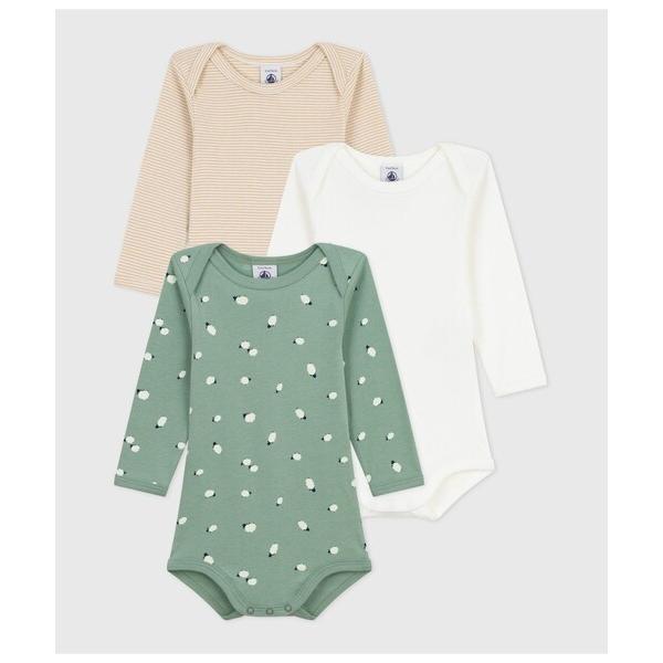 『セール実施中』※このアイテムは返品・交換対象外商品です。ZOZO問い合わせ番号:98371400ショップ:PETIT BATEAU，プチバトーブランド:PETIT BATEAU，プチバトー商品名:長袖ボディ３枚組カテゴリ:ママ＆ベビー&g...
