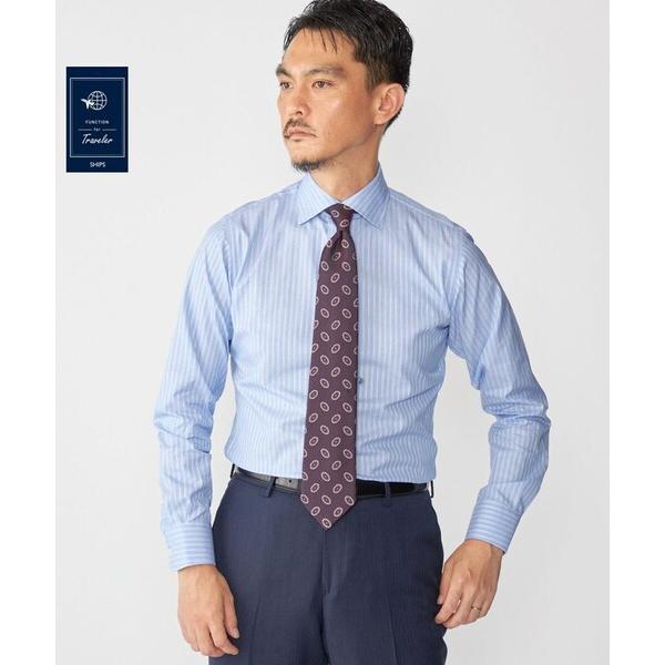 『セール実施中』ZOZO問い合わせ番号:98371880ショップ:SHIPS，シップスブランド:SHIPS，シップス商品名:SHIPS:〈FUNCTION〉イージーアイロン オルタネイトストライプ ワイドカラー シャツカテゴリ:トップス&g...