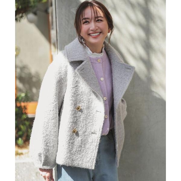 ZOZO問い合わせ番号:98371963ショップ:ANY SIS，エニィ スィスブランド:ANY SIS，エニィスィス商品名:【2WAY】ブークレーシャギーラメ アウターカテゴリ:ジャケット/アウター>ピーコートブランド品番:CMWP...