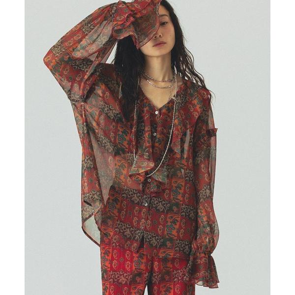 『セール実施中』ZOZO問い合わせ番号:98402518ショップ:ROSE BUD，ローズバッドブランド:ROSE BUD，ローズバッド商品名:ORIGINAL PRINT BLOUSEカテゴリ:トップス>Tシャツ/カットソーブランド...