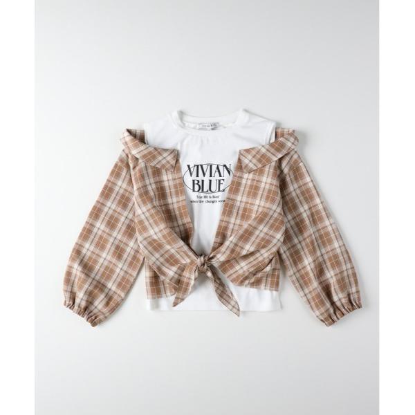 『タイムセール実施中』ZOZO問い合わせ番号:98402604ショップ:Right-on，ライトオンブランド:Right-on，ライトオン商品名:【VIVIAN BLUE】肩あきドッキング長袖シャツカテゴリ:トップス>シャツ/ブラウス...