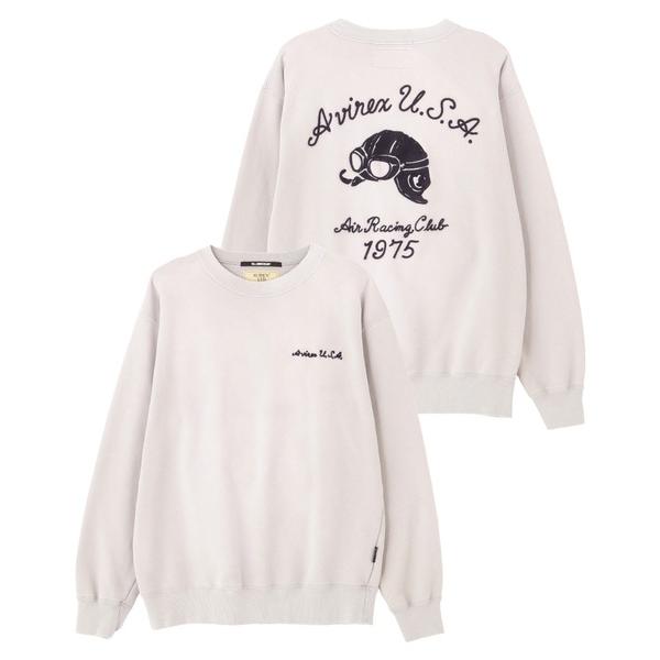 『セール実施中』ZOZO問い合わせ番号:98402996ショップ:AVIREX，アヴィレックスブランド:AVIREX，アヴィレックス商品名:《A.A.R.C》EMB CREWNECK SWEAT / 刺繍クルーネック スウェット / AVI...