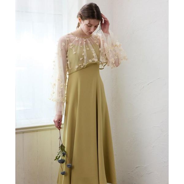 ZOZO問い合わせ番号:98403002ショップ:AIMER，エメブランド:AIMER，エメ商品名:3Dフラワー刺繍ボリュームスリーブブラウス×フレアキャミソールワンピース 2点セットパーティードレスカテゴリ:ワンピース/ドレス>ドレ...