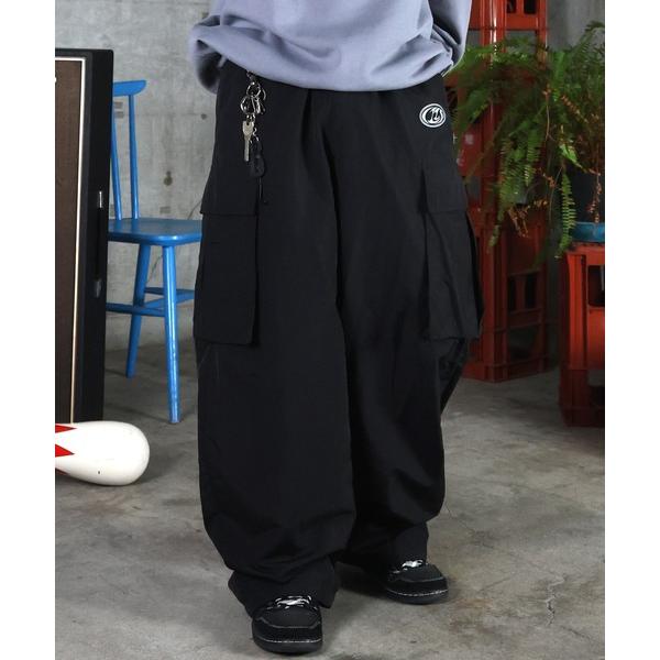 『タイムセール実施中』ZOZO問い合わせ番号:98433522ショップ:CONFIRM，コンファームブランド:ILL'S，イルズ商品名:AW キーリングループ ワンポイント ナイロンワイドカーゴパンツ ユニセックス 【ILL'S】カテゴリ:...