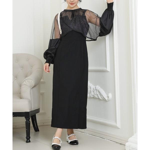 『タイムセール実施中』ZOZO問い合わせ番号:98434120ショップ:Lace Ladies，レースレディースブランド:Lace Ladies，レースレディース商品名:【2点セット】シアー ボレロ付き Iライン マキシ ワンピースカテゴリ...