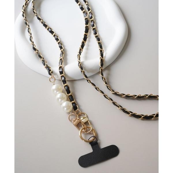 『タイムセール実施中』ZOZO問い合わせ番号:98435177ショップ:RiNc，リンクブランド:ammy.，エイミードット商品名:【 ammy. / エイミードット 】 パールアクセント チェーン スマホショルダーカテゴリ:PC・スマホグ...