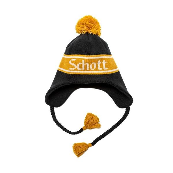 ZOZO問い合わせ番号:98435512ショップ:ムラサキスポーツ，ムラサキスポーツブランド:ムラサキスポーツ，ムラサキスポーツ商品名:SCHOTT/ショット ビーニー イヤーフラップ EARFLAP KNIT SC141カテゴリ:帽子&g...