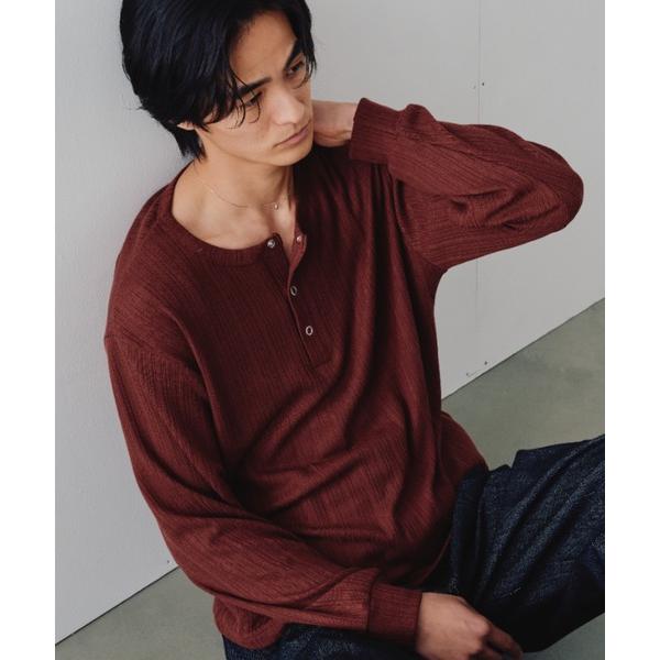 ZOZO問い合わせ番号:98466176ショップ:kutir，クティールブランド:Adoon plain，アドーンプレーン，kutir，クティール商品名:Snap Button Henry Neck Long Sleeve T / スナップ...