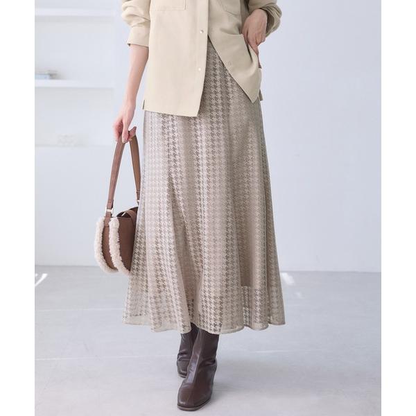 『セール実施中』ZOZO問い合わせ番号:98466186ショップ:ROPE' PICNIC，ロぺピクニックブランド:ROPE' PICNIC，ロペピクニック商品名:千鳥レースマーメイドスカードカテゴリ:スカート>スカートブランド品番:...