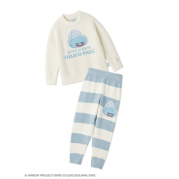 ZOZO問い合わせ番号:98466226ショップ:gelato pique，ジェラート　ピケブランド:gelato pique，ジェラートピケ商品名:【ドラゴンクエスト】【キッズ】ベビモコプルオーバー＆ボーダーロングパンツセットカテゴリ:ル...