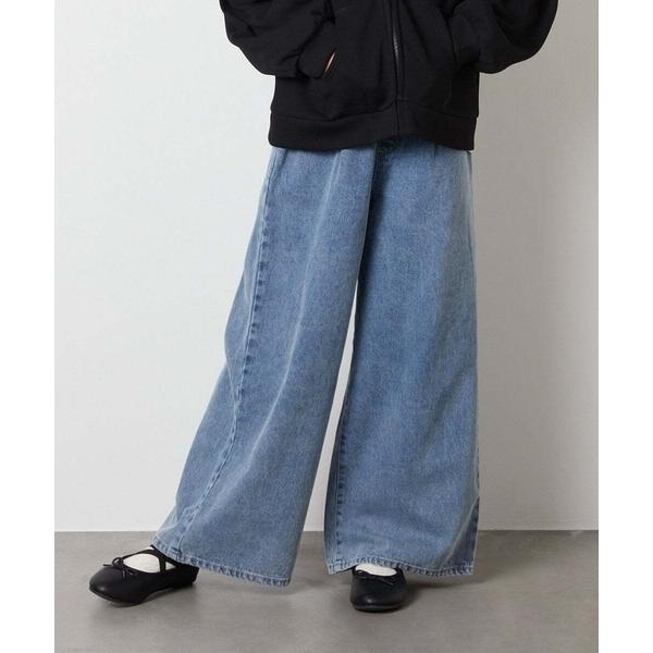 『タイムセール実施中』ZOZO問い合わせ番号:98466478ショップ:a.v.v，アー・ヴェ・ヴェブランド:a.v.v，アーヴェヴェ商品名:[120-160]ケミカルデニムワイドパンツカテゴリ:パンツ>デニムパンツブランド品番:KJ...