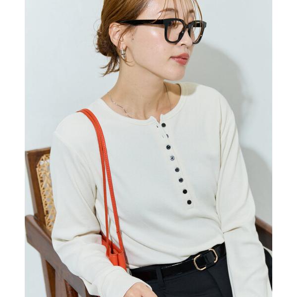 『タイムセール実施中』ZOZO問い合わせ番号:98466649ショップ:FREAK'S STORE，フリークスストアブランド:FREAK'S STORE，フリークスストア商品名:限定展開　Ginger ヘンリーネック ロング スリーブ トッ...