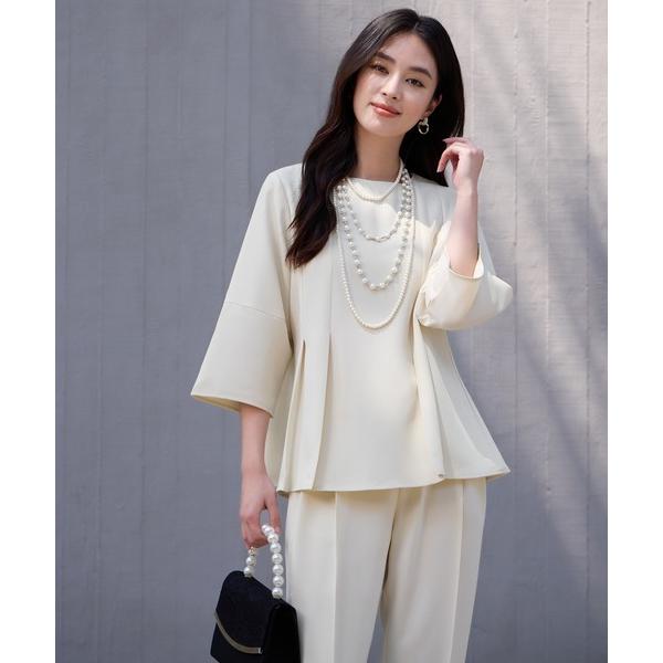 ZOZO問い合わせ番号:98467907ショップ:DRESS+，ドレス プラスブランド:DRESS PLUS，ドレスプラス，DRESS STAR，ドレス スター商品名:きれいめペプラムパンツセットアップカテゴリ:ワンピース/ドレス>パ...