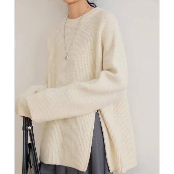 『タイムセール実施中』ZOZO問い合わせ番号:98468553ショップ:Parks TOKYO，パークストウキョウブランド:H.TOKYO，エイチトウキョウ商品名:サイドスリット クルーネックニットカテゴリ:トップス>ニット/セーター...