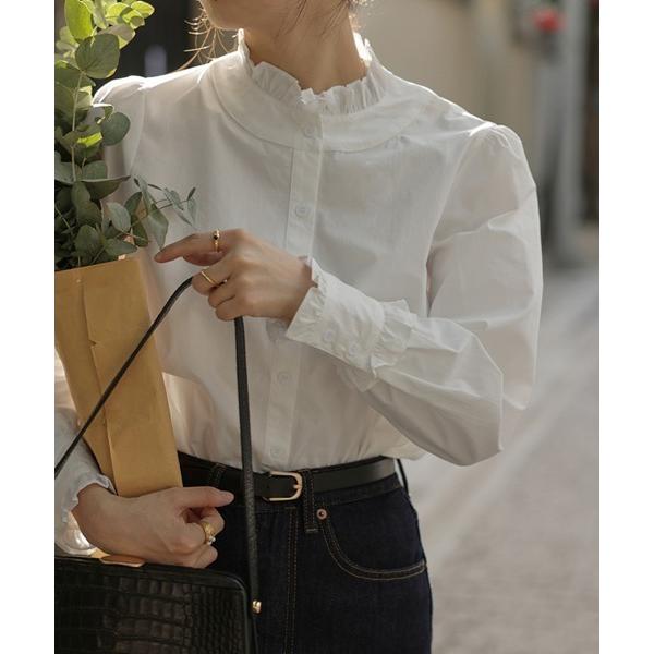 『タイムセール実施中』ZOZO問い合わせ番号:98468605ショップ:Ada.，エイダブランド:ReRe，リリ商品名:スタンドカラーフリルネックシャツカテゴリ:トップス>シャツ/ブラウスブランド品番:to-l059素材:コットン65...
