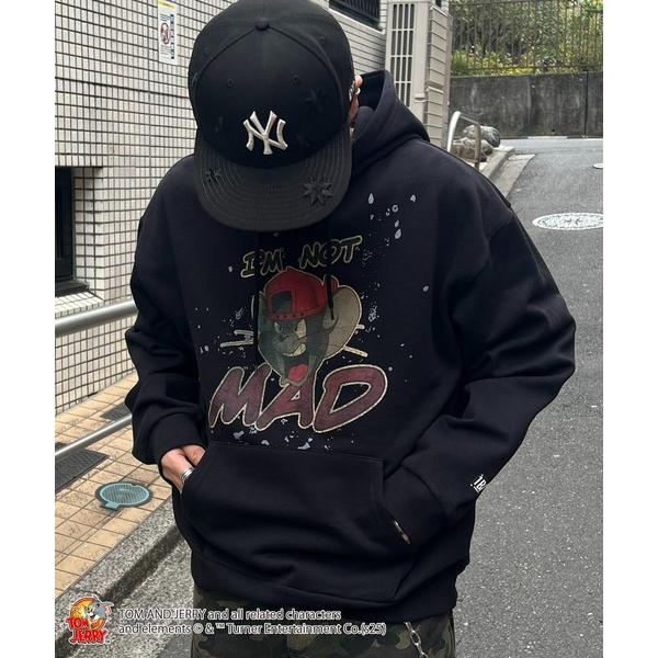 『タイムセール実施中』ZOZO問い合わせ番号:98468695ショップ:CONFIRM，コンファームブランド:ILL'S，イルズ商品名:AW TOM＆JERRY トムとジェリー グランジ プリントパーカー バックプリント バックスタイルプリ...