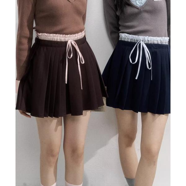 『タイムセール実施中』ZOZO問い合わせ番号:98468850ショップ:chuclla，チュクラブランド:SunsetPark，サンセットパーク商品名:カレッジライク レイヤードプリーツミニスカート SP25f026【SunsetPark】...