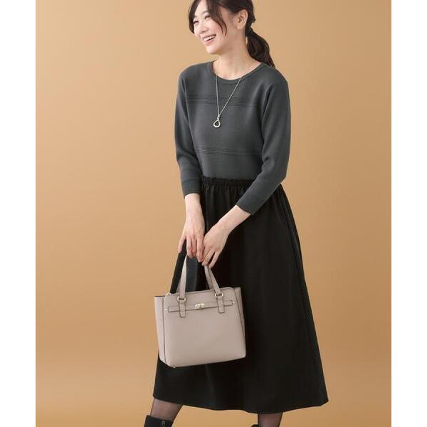 『セール実施中』ZOZO問い合わせ番号:98469013ショップ:Reflect，リフレクトブランド:Reflect，リフレクト商品名:【一枚で着映える◎／セットアップ可】ニット×タフタドッキングワンピースカテゴリ:ワンピース/ドレス&gt...