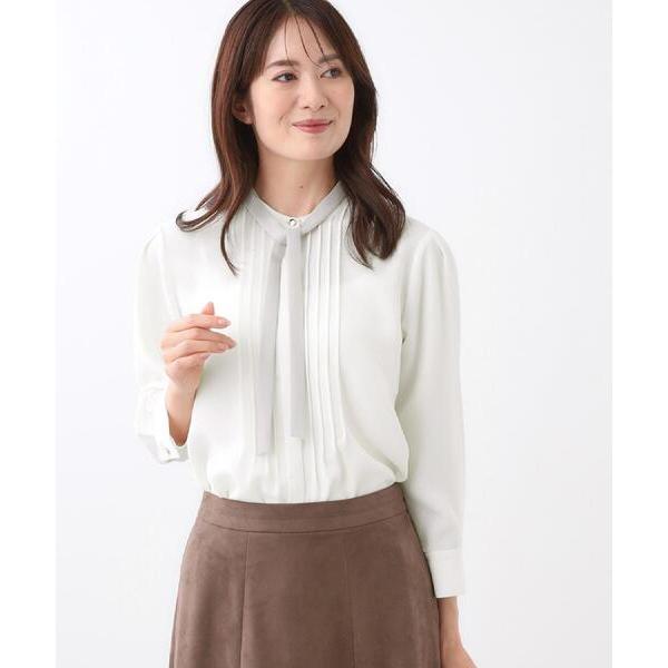 『タイムセール実施中』ZOZO問い合わせ番号:98469460ショップ:Reflect，リフレクトブランド:Reflect，リフレクト商品名:【配色ボウタイ付き】八分袖ジョーゼットブラウスカテゴリ:トップス>シャツ/ブラウスブランド品...
