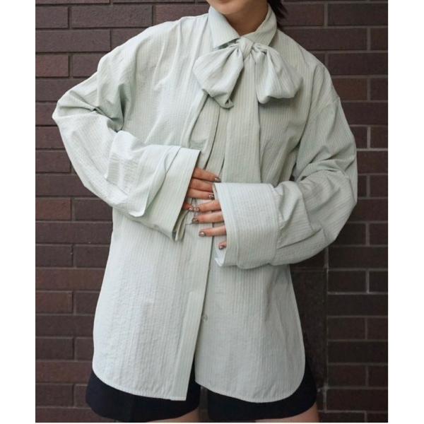 ZOZO問い合わせ番号:98469644ショップ:AMERI VINTAGE，アメリビンテージブランド:Ameri，アメリ商品名:UND UNEVENNESS TIE BLOUSEカテゴリ:トップス>シャツ/ブラウスブランド品番:02...