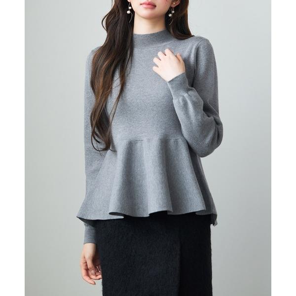 『タイムセール実施中』ZOZO問い合わせ番号:98469945ショップ:SAISON DE PAPILLON，セゾン ド パピヨンブランド:SAISON DE PAPILLON，セゾンドパピヨン商品名:【高評価】モックネックペプラムニット ...