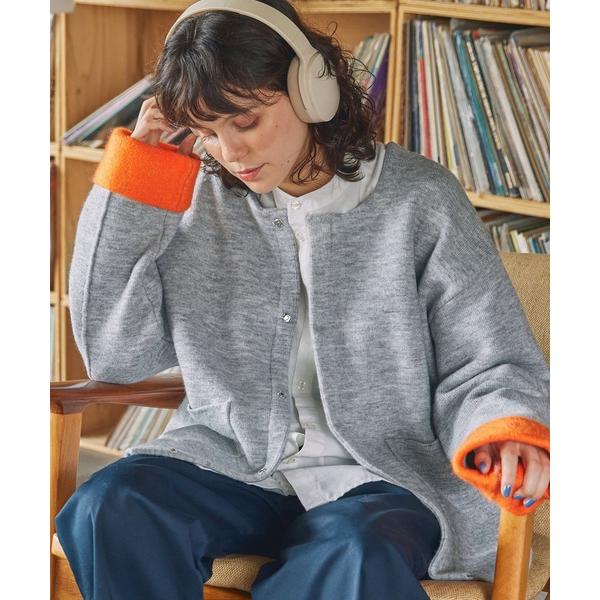 『タイムセール実施中』ZOZO問い合わせ番号:98481865ショップ:MONO-MART，モノマートブランド:MONO-MART LADY'S，モノマートレディース，MONO-MART，モノマート商品名:ダブルフェイス配色ノーカラーニット...