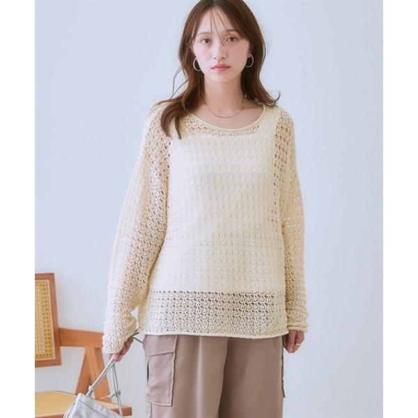 『タイムセール実施中』ZOZO問い合わせ番号:98495154ショップ:nissen，ニッセンブランド:nissen，ニッセン商品名:レーシー透かし編ニットトップス＜大きいサイズ有＞カテゴリ:トップス>ニット/セーターブランド品番:B...