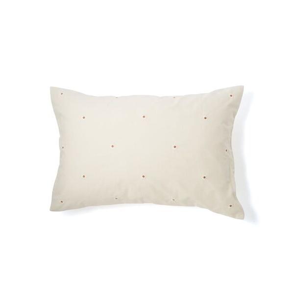 ZOZO問い合わせ番号:98502497ショップ:Francfranc，フランフランブランド:Francfranc，フランフラン商品名:デイジーエンブロイダリー まくらカバー 700×500 アイボリー 綿100％ 花柄 刺繍カテゴリ:イン...