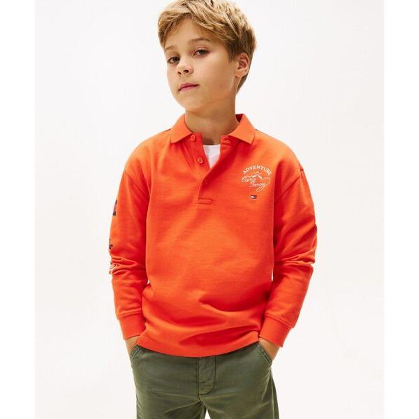 『セール実施中』ZOZO問い合わせ番号:98502864ショップ:TOMMY HILFIGER，トミー ヒルフィガーブランド:TOMMY HILFIGER，トミーヒルフィガー商品名:BOYS マルチプリントロングスリーブポロシャツカテゴリ:...