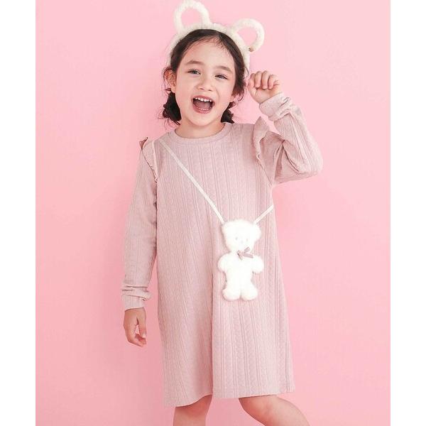 『タイムセール実施中』ZOZO問い合わせ番号:98503011ショップ:BEBE ONLINE STORE，ベベ オンラインストアブランド:SLAP SLIP，スラップスリップ商品名:【お揃い】アニマルクマふわふわポシェット風ワンピース(8...