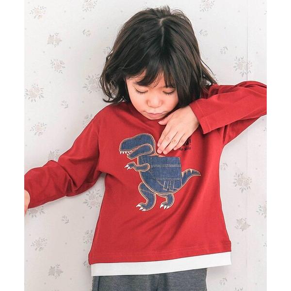 『タイムセール実施中』ZOZO問い合わせ番号:98503032ショップ:BEBE ONLINE STORE，ベベ オンラインストアブランド:SLAP SLIP，スラップスリップ商品名:恐竜ロボットモチーフポケット付きTシャツ(80~130c...