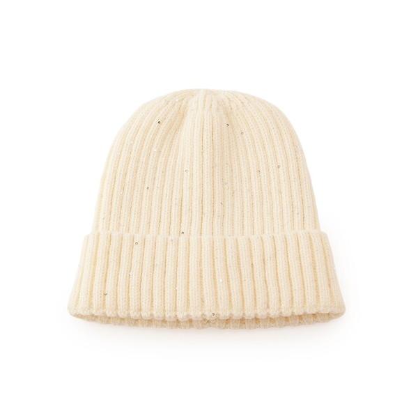 『タイムセール実施中』ZOZO問い合わせ番号:98504127ショップ:SHOO・LA・RUE，シューラルーブランド:SHOO・LA・RUE，シューラルー商品名:スパンコールリブニット帽カテゴリ:帽子>ニットキャップ/ビーニーブランド...