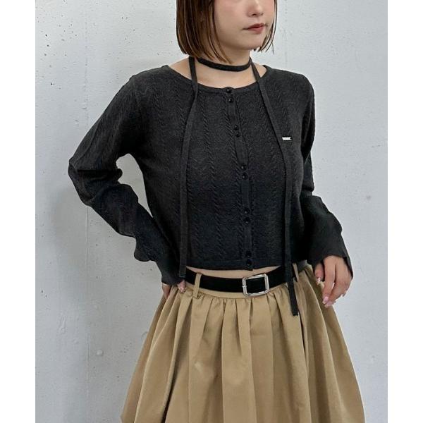 『タイムセール実施中』ZOZO問い合わせ番号:98504608ショップ:archives，アルシーヴブランド:archives，アルシーヴ商品名:チョーカー付ハリヌキニットカーディガンカテゴリ:トップス>カーディガン/ボレロブランド品...