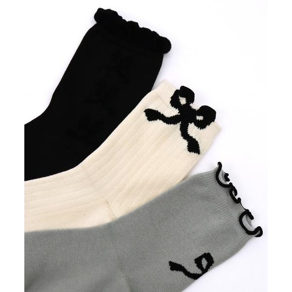 『タイムセール実施中』※このアイテムは返品・交換対象外商品です。ZOZO問い合わせ番号:98504663ショップ:MAZEMAZE，マゼマゼブランド:stample，スタンプル商品名:リボンリボン クルーソックス 【３足セット】カテゴリ:レ...