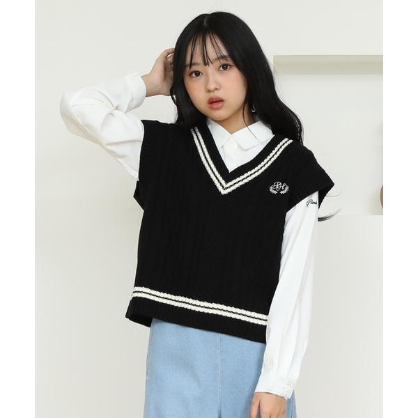 『タイムセール実施中』ZOZO問い合わせ番号:98505210ショップ:BABYDOLL，ベビードールブランド:PINKHUNT，ピンクハント商品名:PINKHUNT ピンクハント ニットベスト 0967Kカテゴリ:トップス>ベストブ...