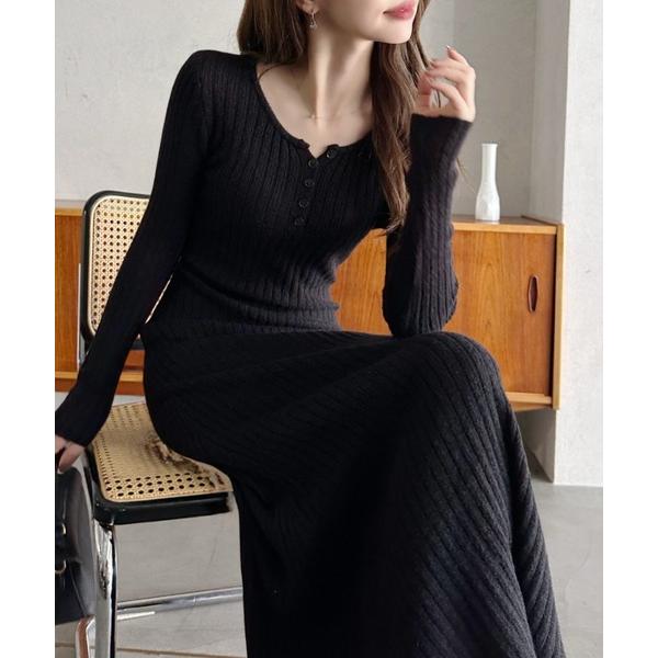 『タイムセール実施中』ZOZO問い合わせ番号:98505320ショップ:Ada.，エイダブランド:Eclat one，エクラワン，Ada.，エイダ商品名:【Eclat one】ラウンドネック スリム リブニットワンピカテゴリ:ワンピース/ド...