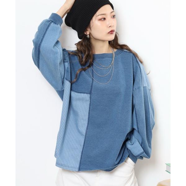 『タイムセール実施中』ZOZO問い合わせ番号:98505518ショップ:FUNALIVE，ファンアライブブランド:myke，ミーカ，FUNALIVE，ファンアライブ商品名:myke インディゴ裏毛パッチワークプルオーバーカテゴリ:トップス&...