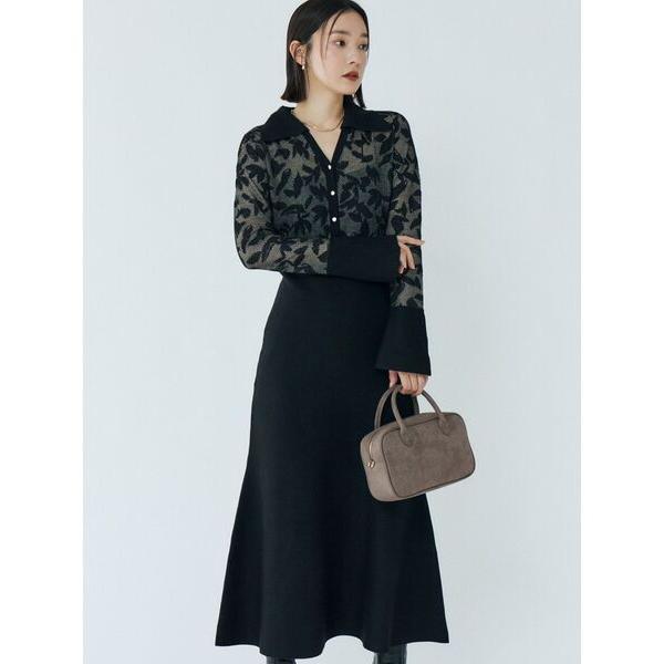 『セール実施中』ZOZO問い合わせ番号:98505535ショップ:LAGUNAMOON，ラグナムーンブランド:LAGUNAMOON，ラグナムーン商品名:シアージャガードナローニットワンピースカテゴリ:ワンピース/ドレス>ワンピースブラ...