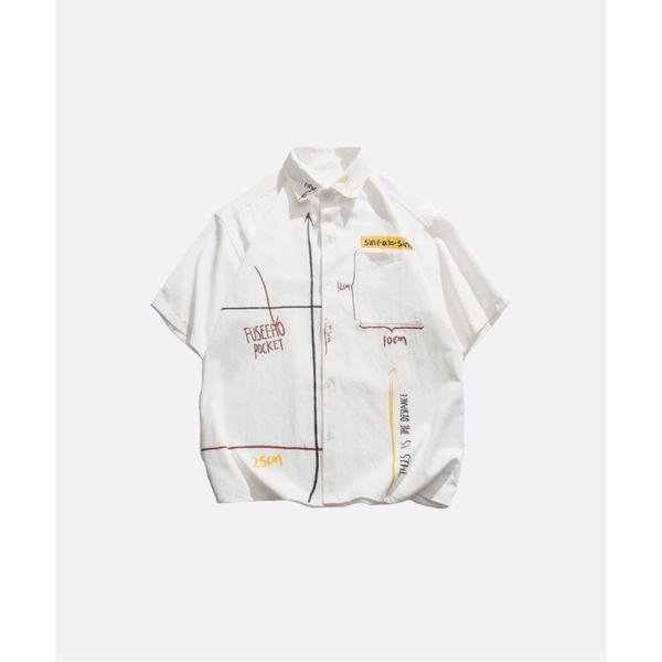 ZOZO問い合わせ番号:98505705ショップ:P L U M STORE，プラム ストアブランド:U:UME，ユーム商品名:Mathematics Style Pattern Shirtカテゴリ:トップス>シャツ/ブラウスブランド...