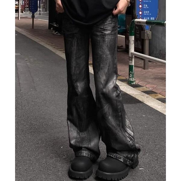 『タイムセール実施中』ZOZO問い合わせ番号:98505793ショップ:BUFFALO BOBS，バッファローボブズブランド:SHIBUYA Zy.，シブヤジー商品名:MELT BLACKグロスフレアパンツカテゴリ:パンツ>デニムパン...